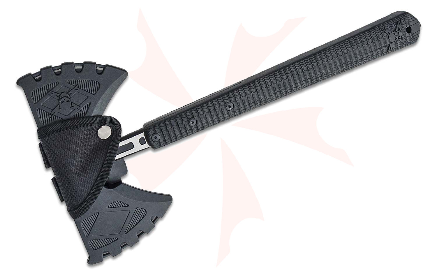 United Cutlery M48 Liberator Double-Headed Infantry Tomahawk Axe 15.75" Overall, Nylon Sheath ...