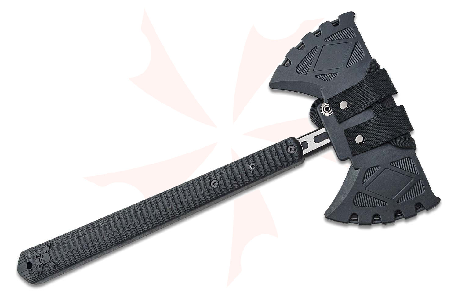 United Cutlery M48 Liberator Double-Headed Infantry Tomahawk Axe 15.75" Overall, Nylon Sheath ...