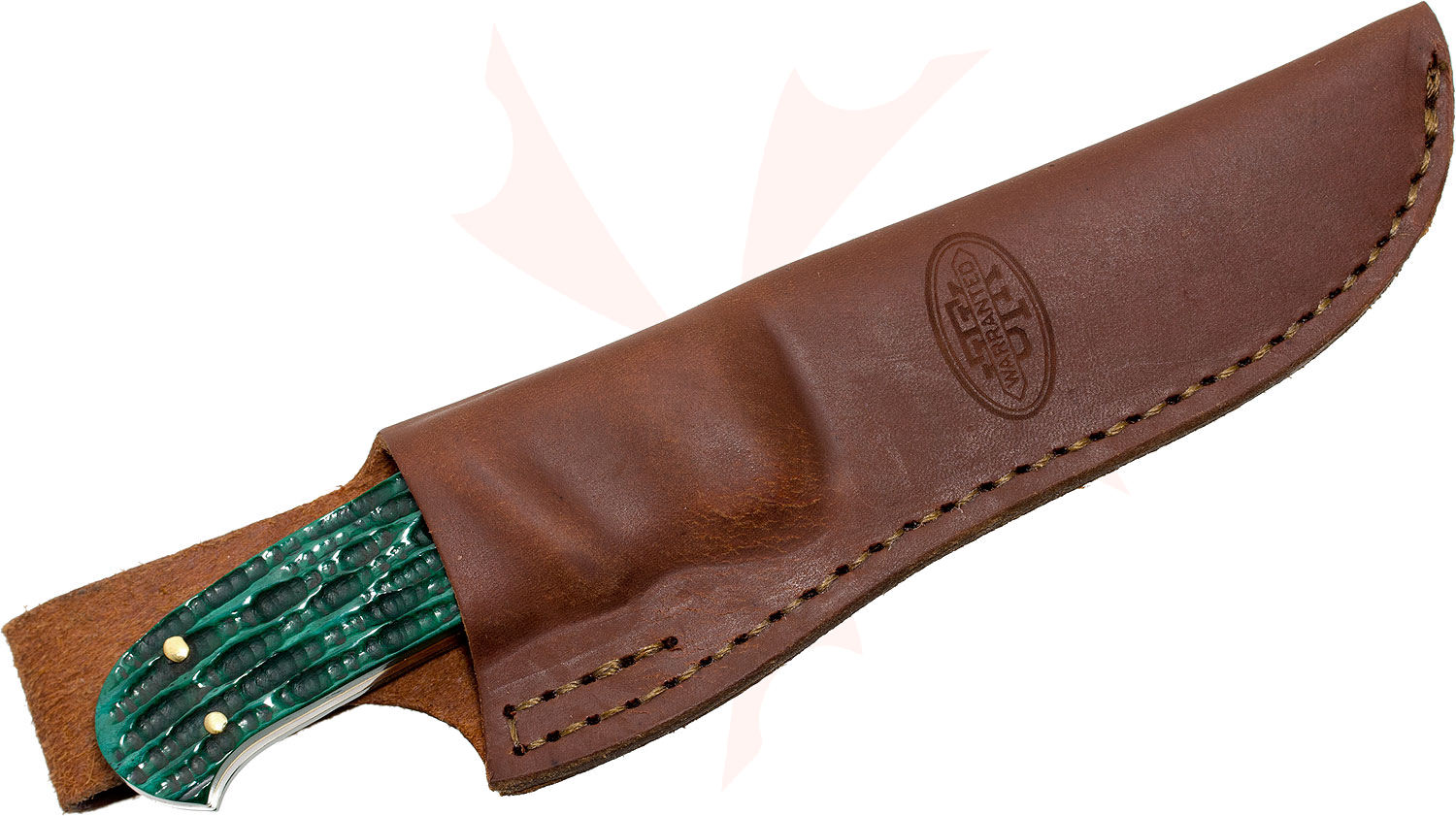 Utica Big Pine Hunting Knife Fixed 3-5/8" Carbon Steel Blade, Green ...