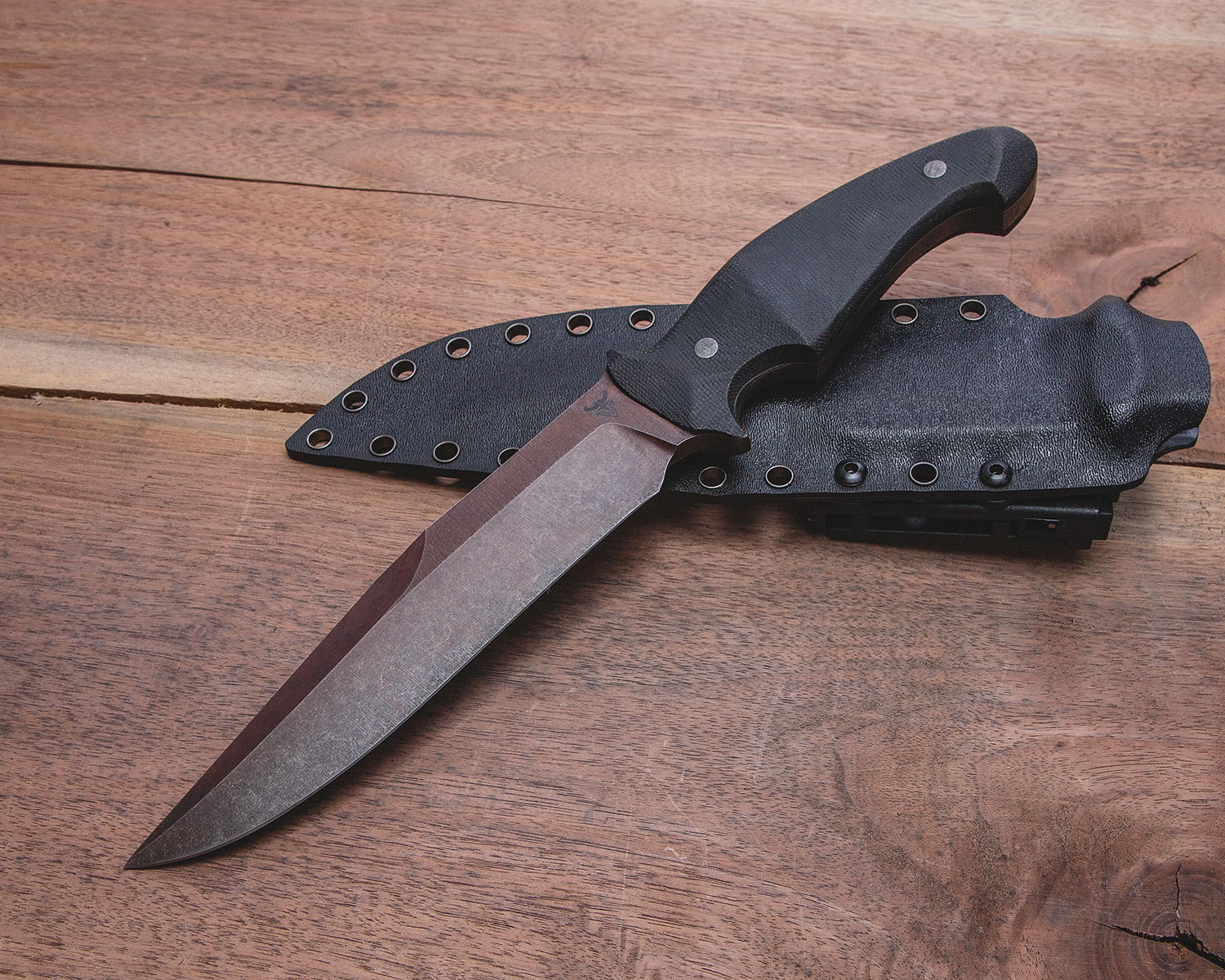 Valhalla Combat Tactical War Dog Fixed Blade Knife 7.25" 80CrV2 Acid ...