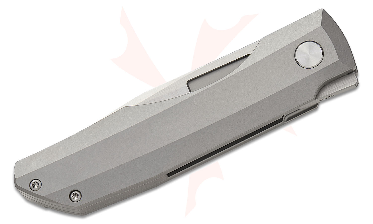 Vero Engineering Impulse Thin Frame Lock Flipper Knife 3.65" M390 Belt Satin Drop Point Blade ...