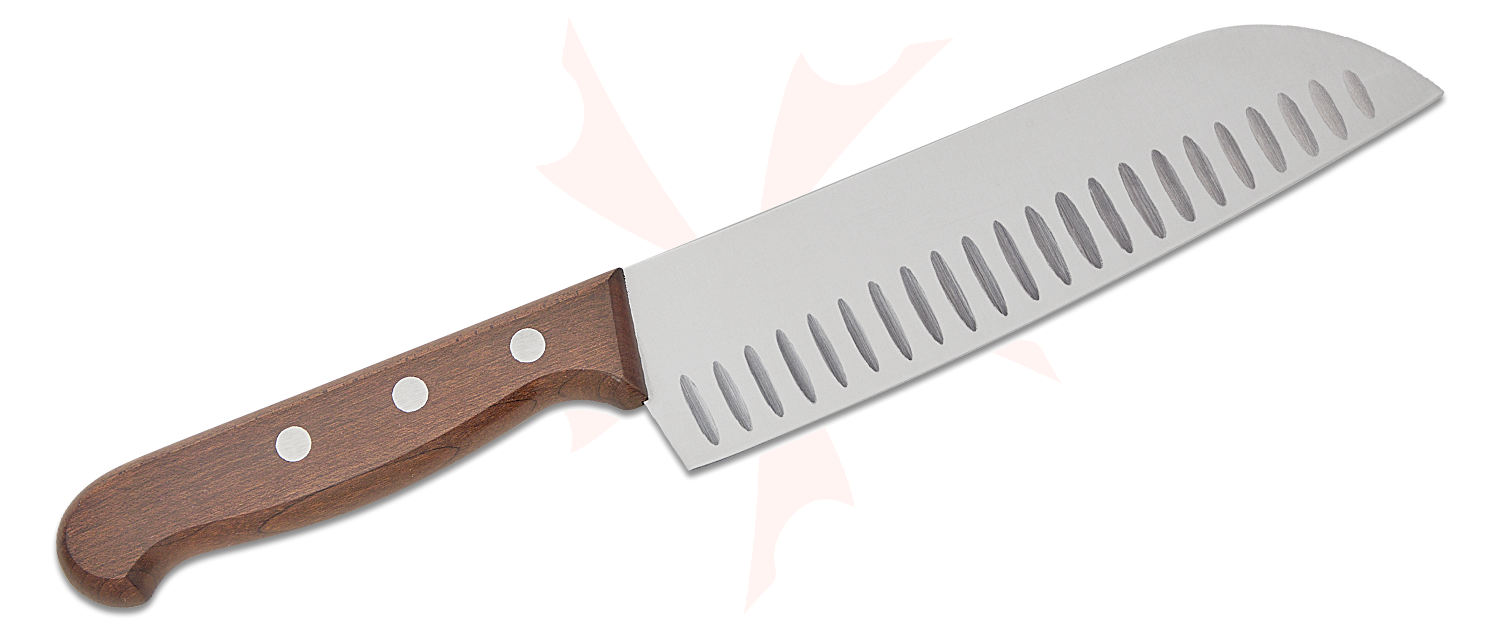 Victorinox 7" Wood Santoku Knife, Maple Wood Handles - KnifeCenter - 6. ...