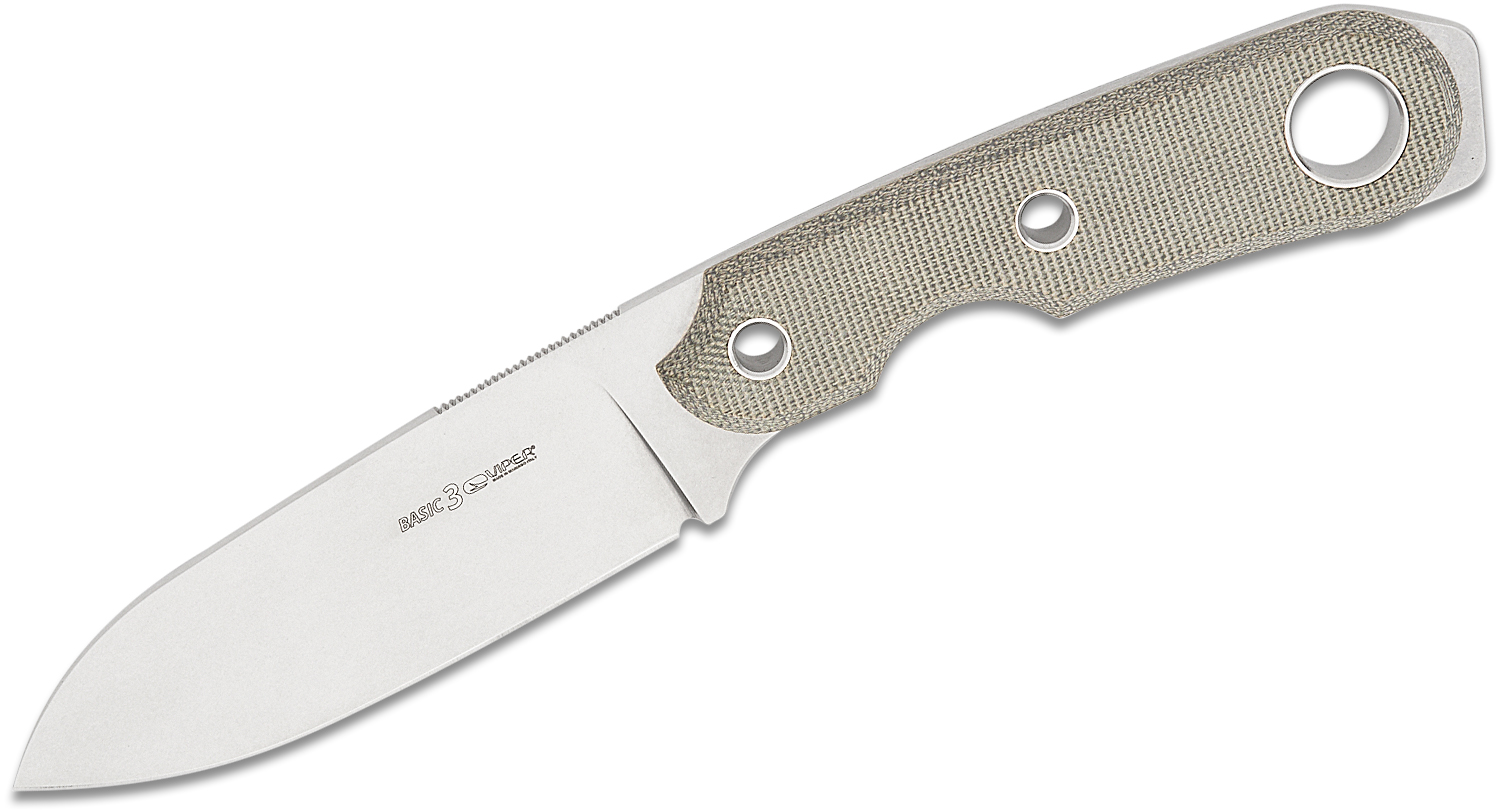 Viper Knives Tommaso Rumici Basic-3 Fixed Blade Knife 3.81" Bohler D2 ...