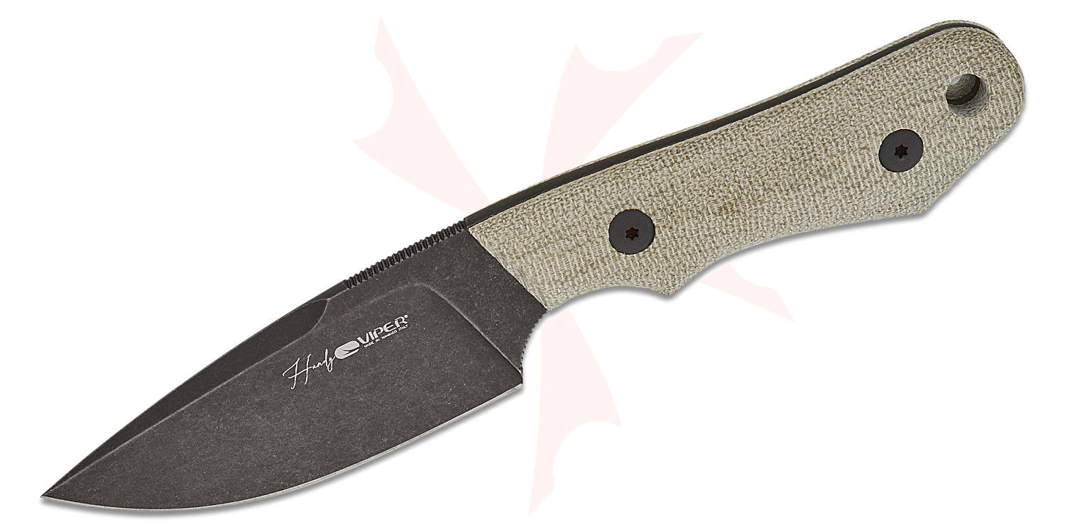 Viper Knives Handy Fixed Blade Knife 3.3" CPM-MagnaCut Dark Stonewashed ...