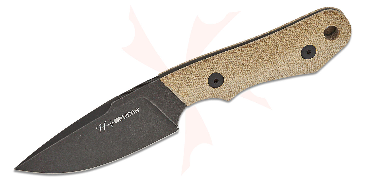 Viper Knives Handy Fixed Blade Knife 3.3" CPM-MagnaCut Dark Stonewashed ...