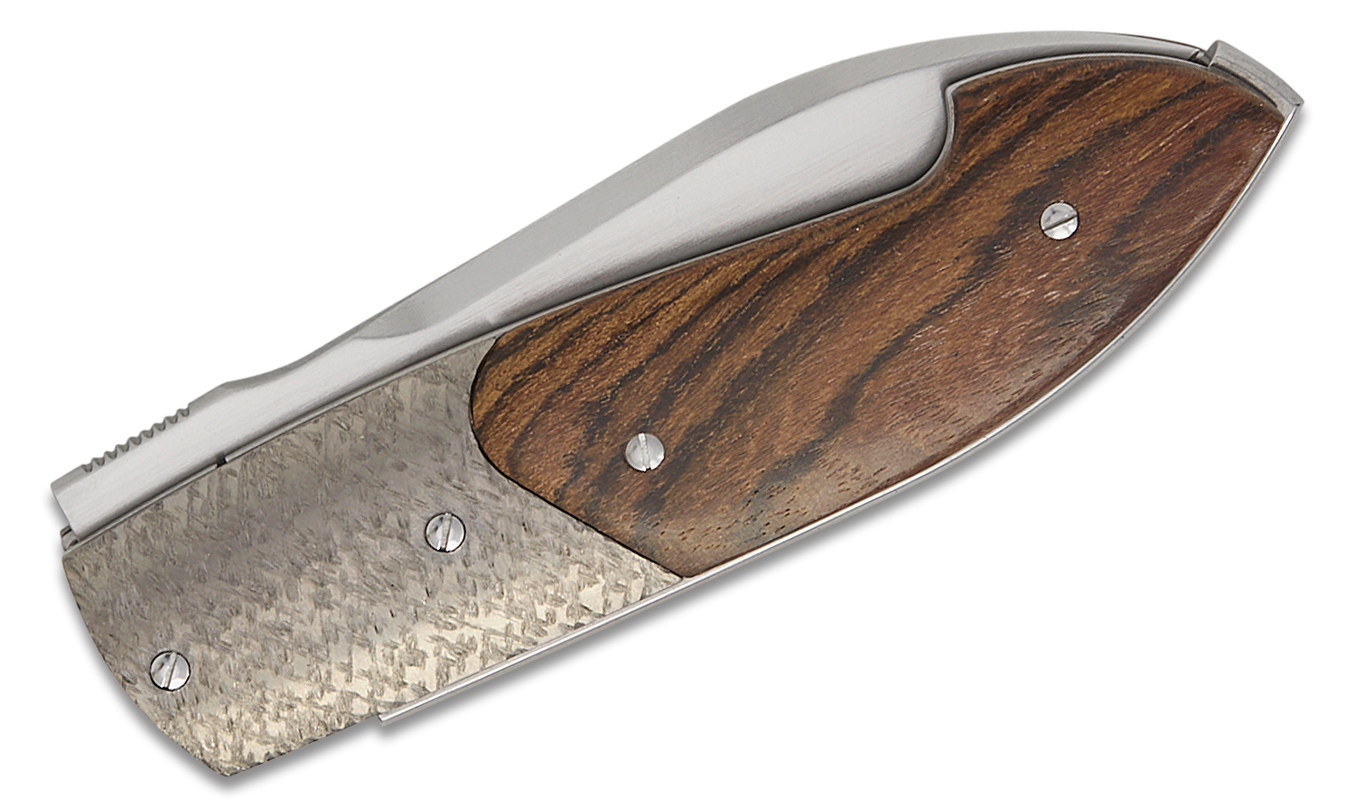 Viper Knives Timeless Folding Knife 2.81" N690 Satin Drop Point Blade, Bocote Wood Handles with ...