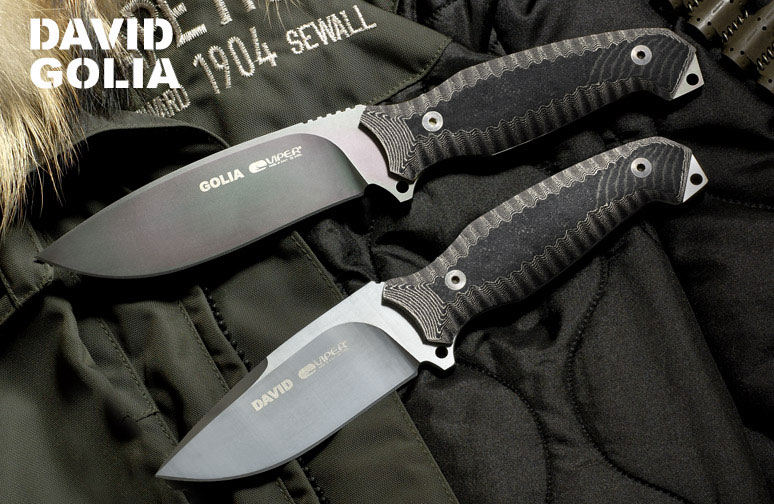 Viper Knives David Fixed 4.25" Black D2 Drop Point Blade, Green ...