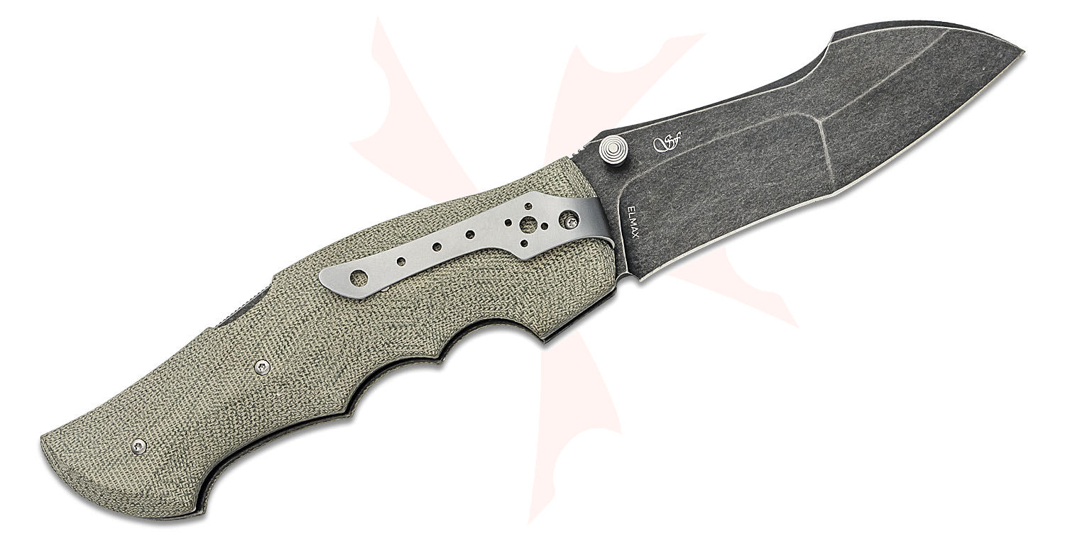 Viper Knives Rhino-1 Folding Knife 4.25" Elmax Black Stonewashed ...