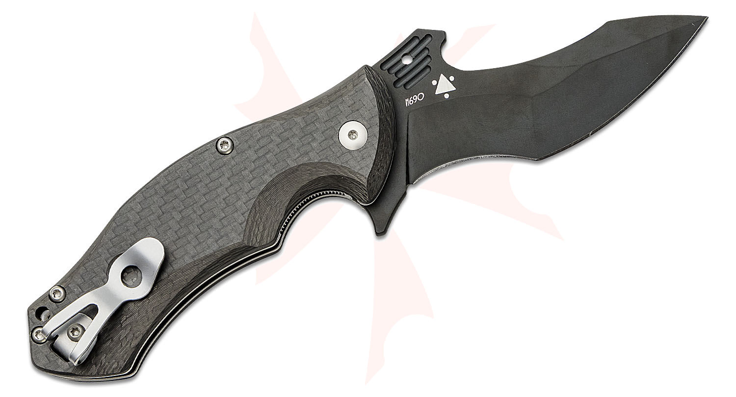 Viper Knives Maga Flipper Knife 3.625" Black PVD N690Co Recurved Blade ...