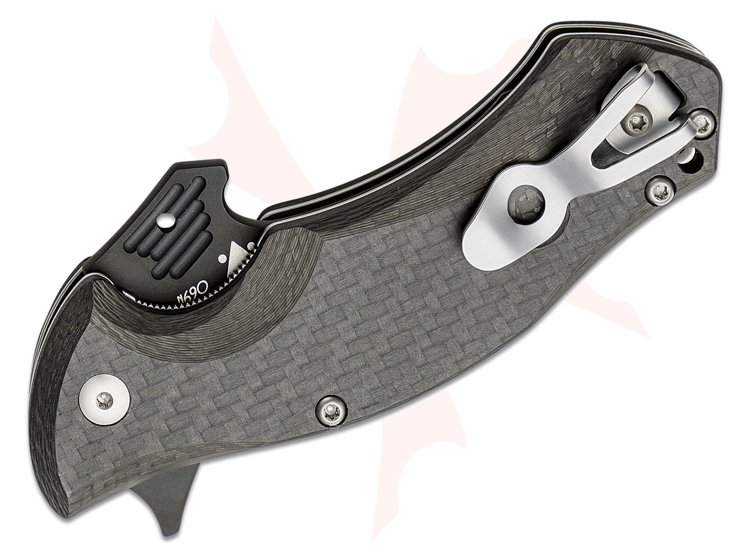 Viper Knives Maga Flipper Knife 3.625" Black PVD N690Co Recurved Blade ...