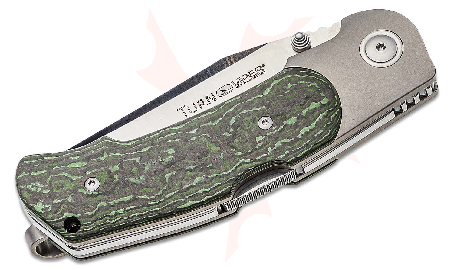 Viper Knives Turn Folding Knife 3.23" M390 Satin Clip Point Blade ...