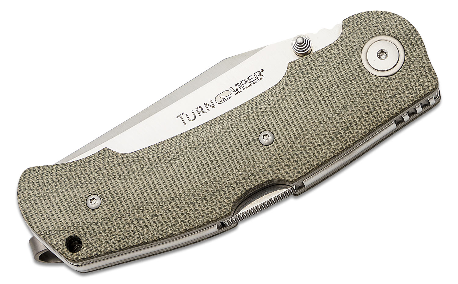 Viper Knives Turn Essential Folding Knife 3.23" M390 Satin Clip Point ...
