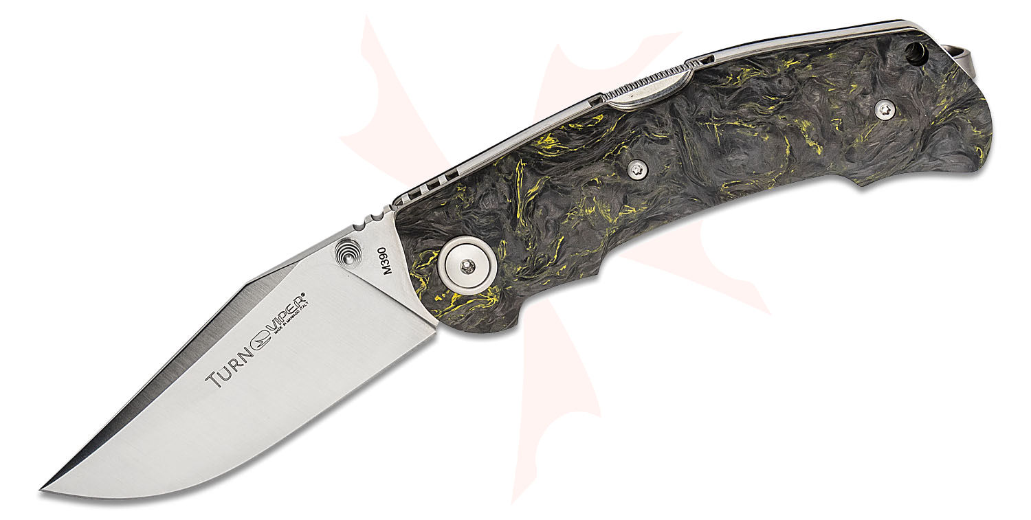 Viper Knives Turn Essential Folding Knife 3.23" M390 Satin Clip Point ...