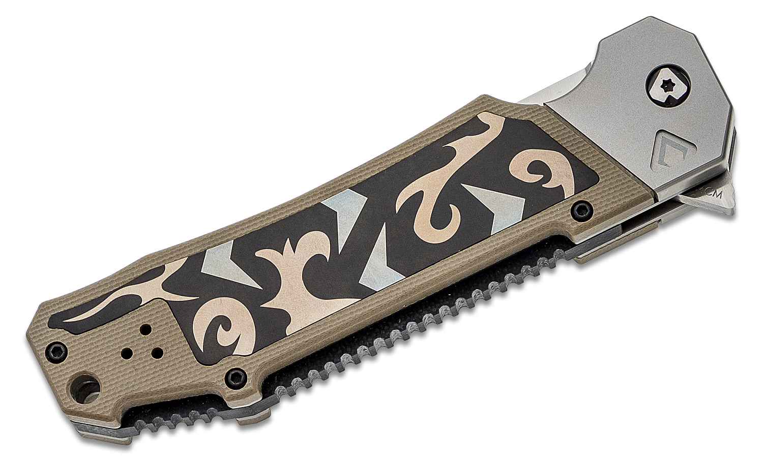 V Nives Wally Hayes Vamp Flipper Knife 3.5" 154CM Satin Dagger Blade ...