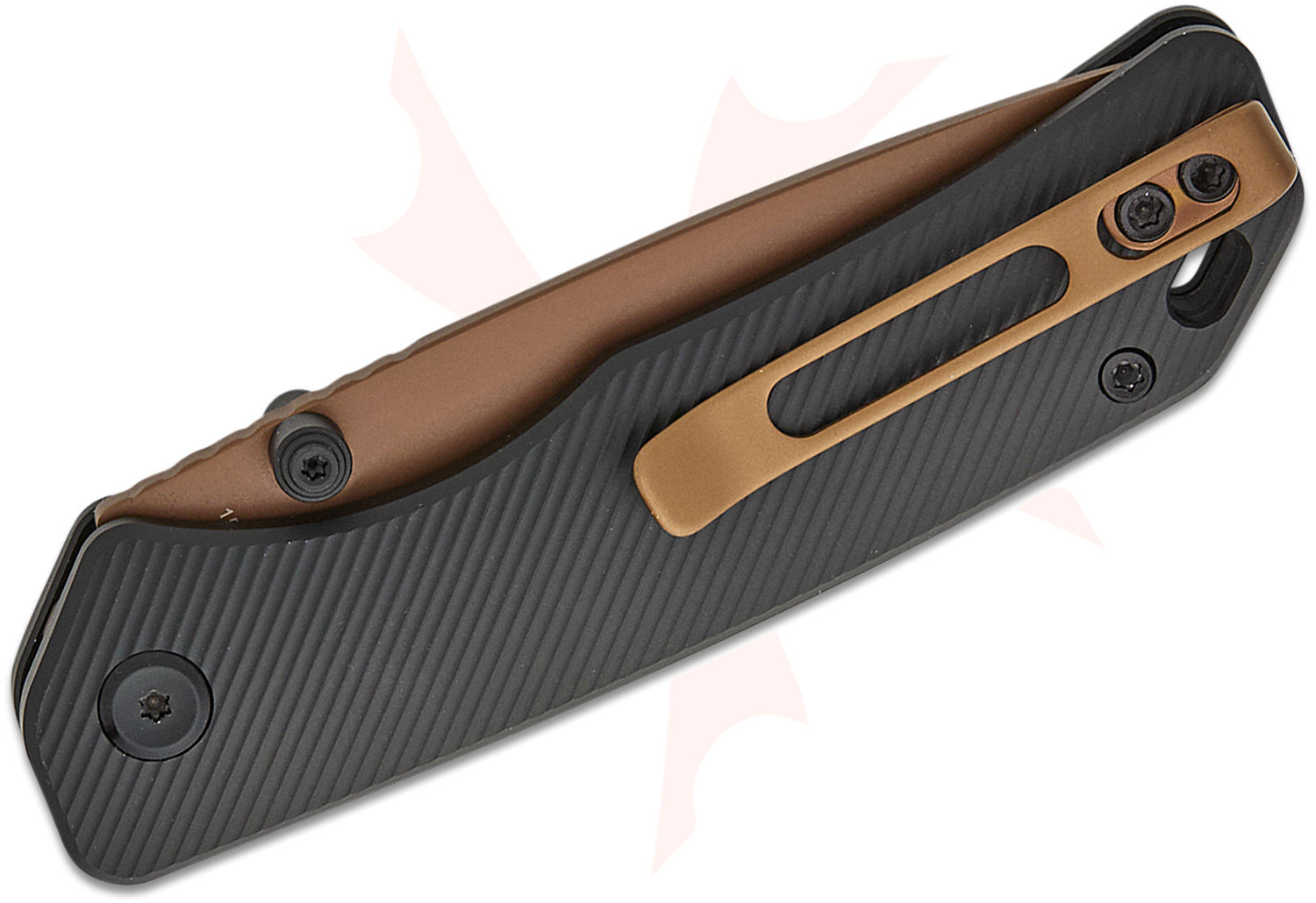 Vosteed Knives Marten Button Lock Folding Knife 2.98" 154CM Copper Dune ...