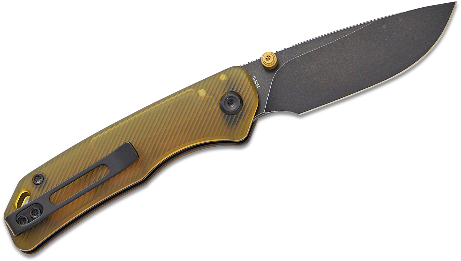 Vosteed Knives Marten Button Lock Folding Knife 2.98" 154CM Black ...