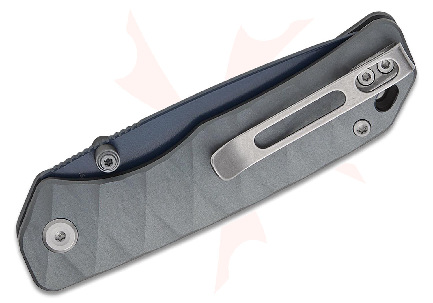 Vosteed Knives Marten Button Lock Folding Knife 2.98" 154CM Blue ...