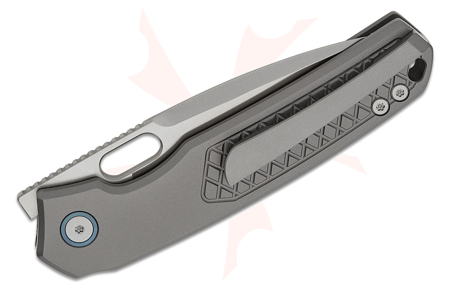 Vosteed Knives Geoff Blauvelt Psyop Top Liner Lock Front Flipper Knife 3.32" Elmax Satin Drop ...