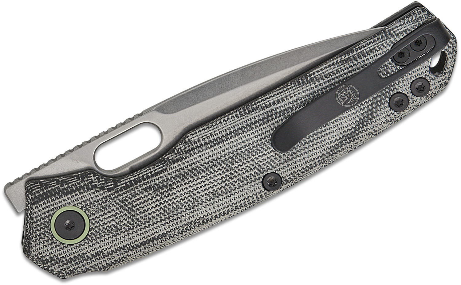 Vosteed Knives TuffKnives Psyop Top Liner Lock Front Flipper Knife 3.32" Elmax Stonewashed Drop ...