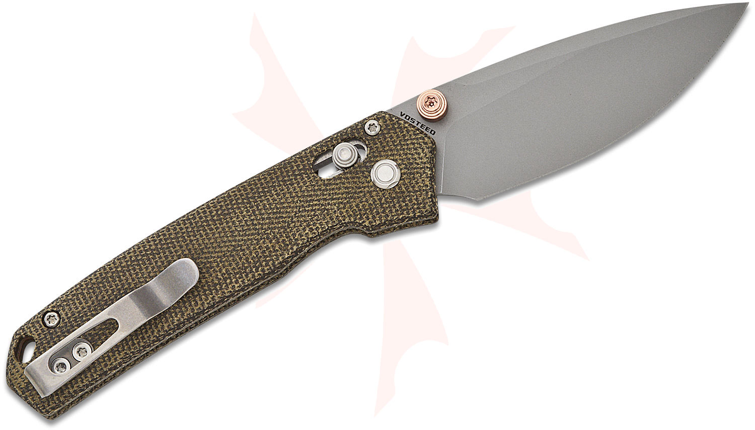 Vosteed Knives Geoff Blauvelt Mini Psyop Crossbar Lock Folding Knife 2. ...