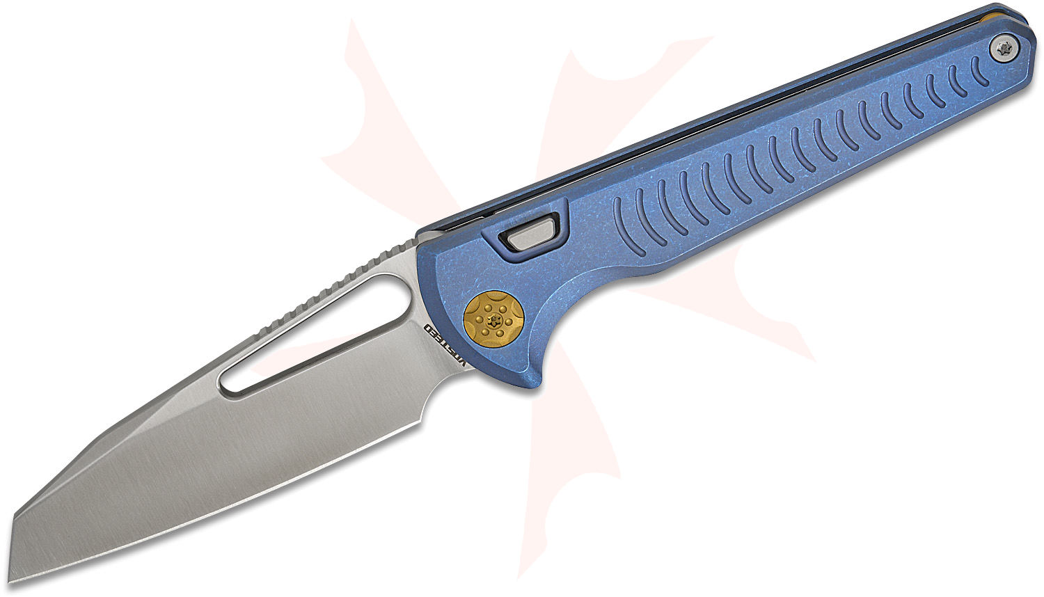 Vosteed Knives Gavko Leopard Top Liner Lock Folding Knife 3.38" M390 Satin Reverse Tanto Blade ...