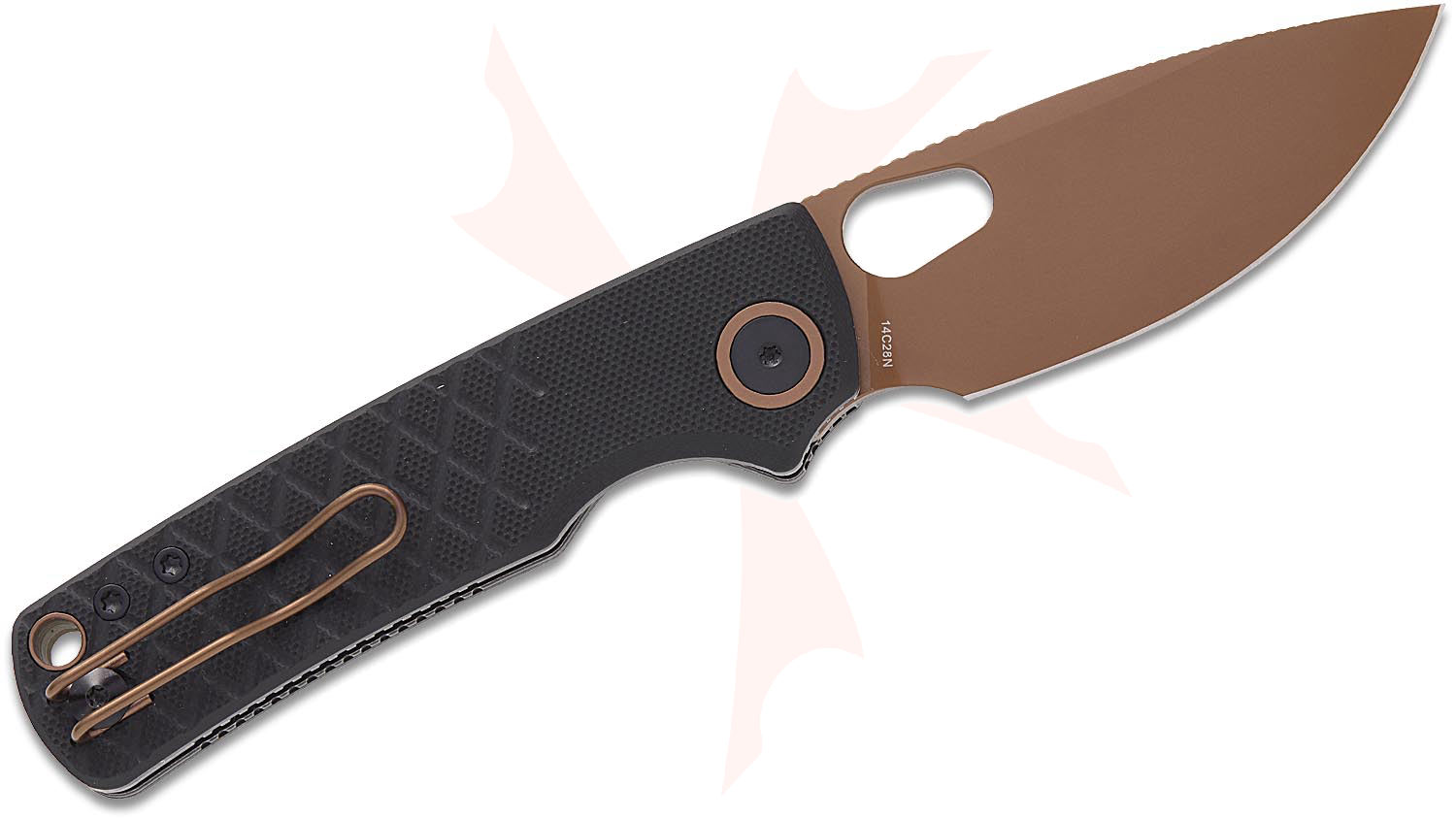 Vosteed Knives Yue Porcupine Top Liner Lock Folding Knife 2.99" 14C28N ...