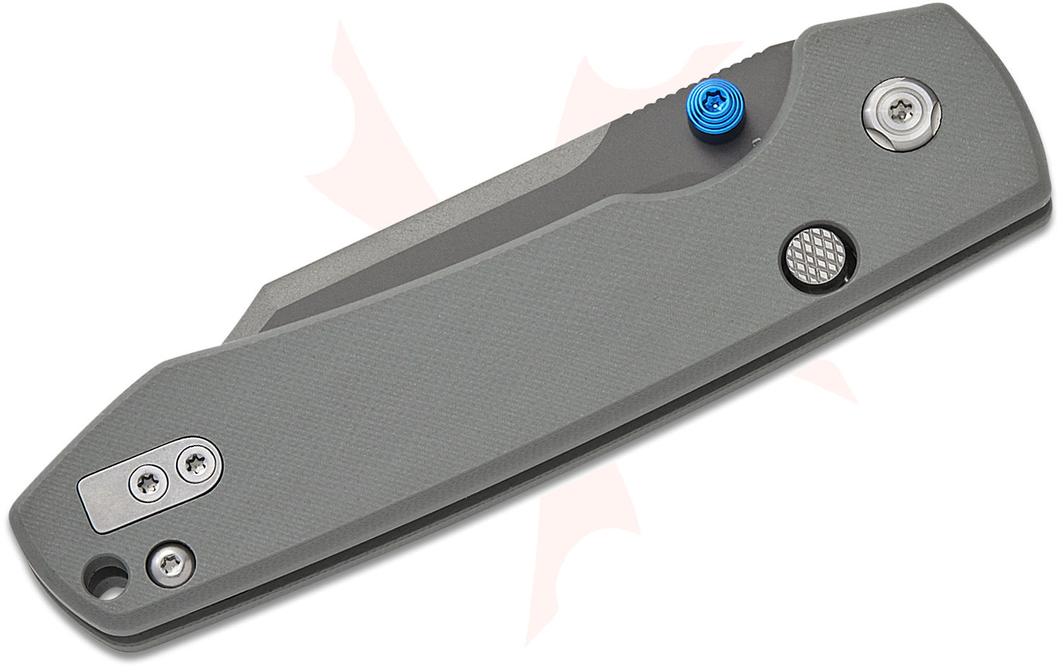 Vosteed Knives Raccoon Button Lock Folding Knife 3.25" Sandvik 14C28N Destroyer Gray Bowie Blade ...