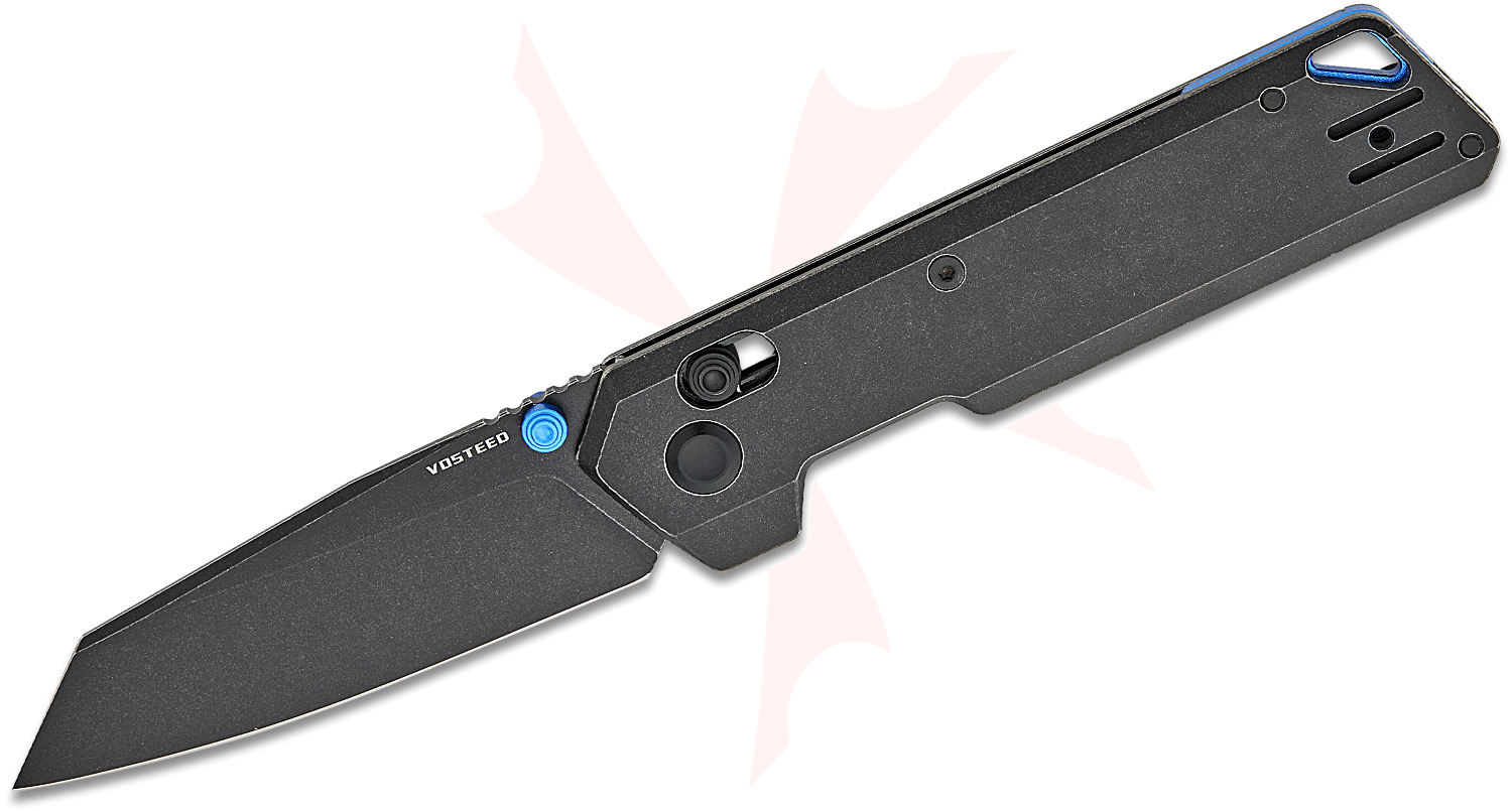 Vosteed Knives Parallel Folding Knife 2.9" 154CM Black Stonewashed ...