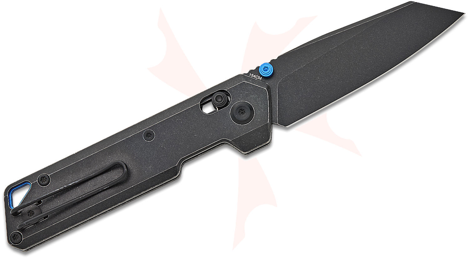 Vosteed Knives Parallel Folding Knife 2.9" 154CM Black Stonewashed ...