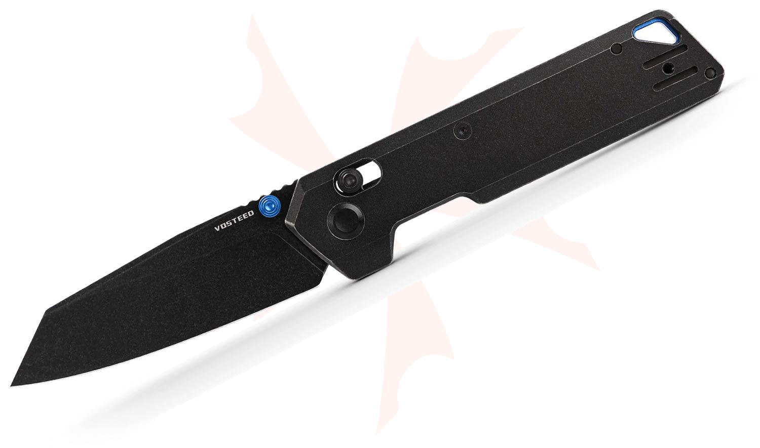 Vosteed Knives Parallel Folding Knife 2.9" 154CM Black Stonewashed ...