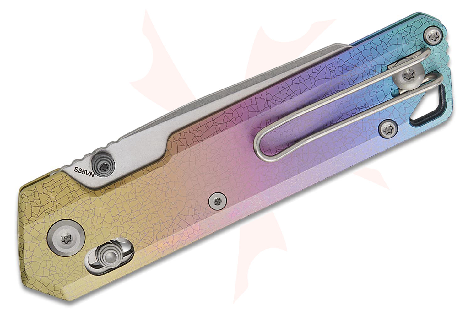 Vosteed Knives Parallel Folding Knife 2.9" S35VN Stonewashed Reverse ...
