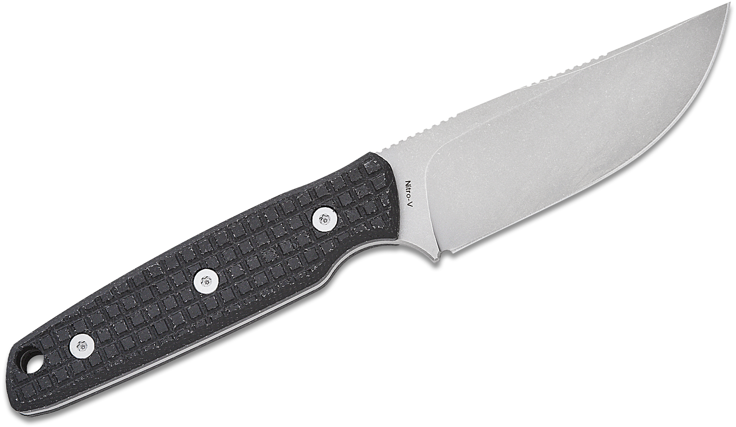 Vosteed Knives Yue Mink Fixed Blade Knife 3.33" Nitro-V Stonewashed ...