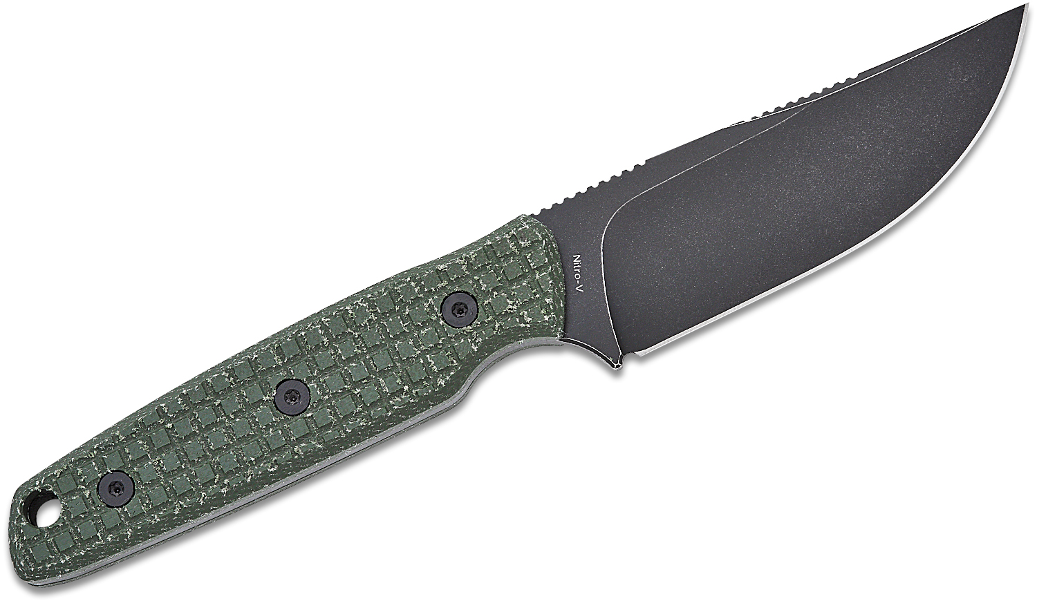 Vosteed Knives Yue Mink Fixed Blade Knife 3.33" Nitro-V Stonewashed Clip Point Blade, Frag ...