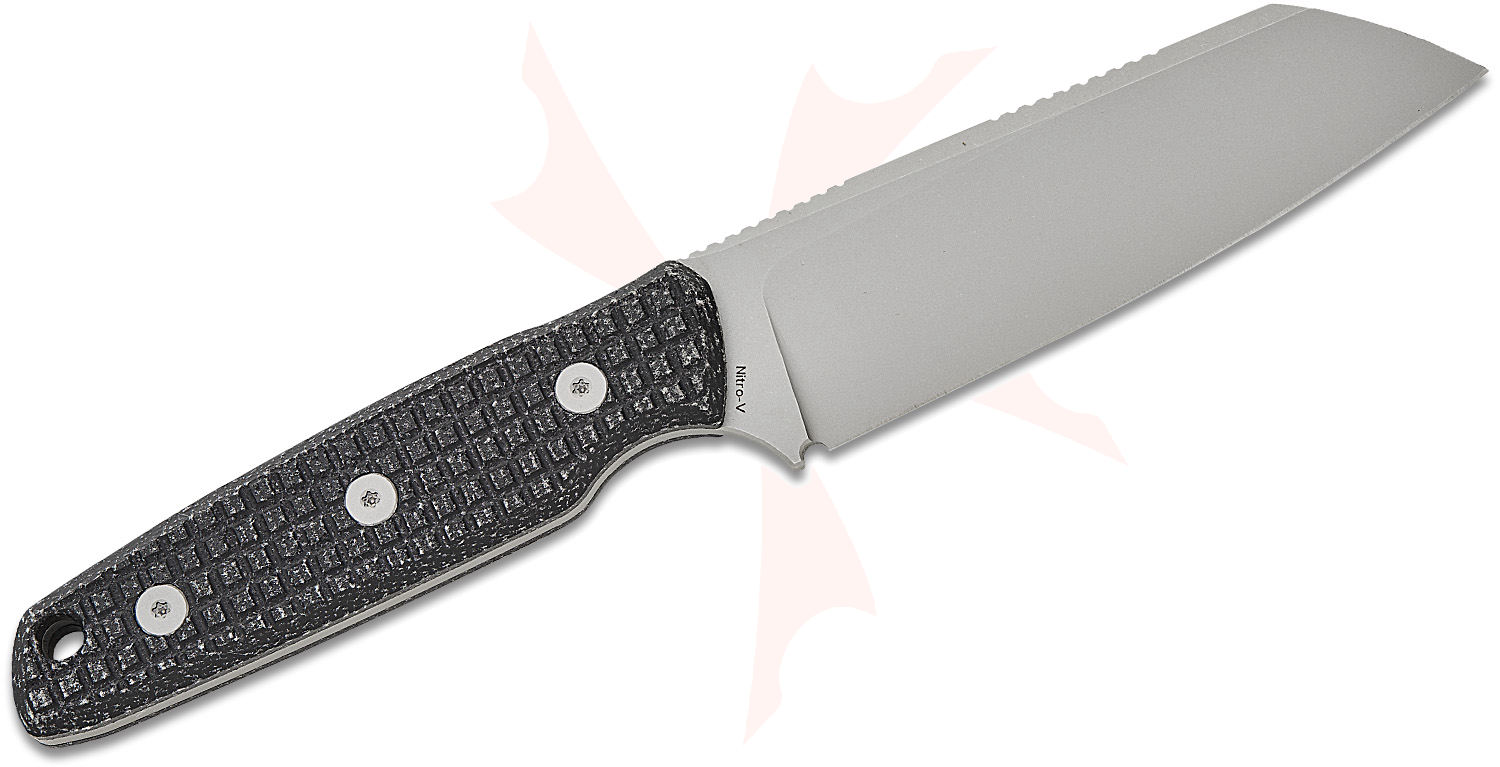 Vosteed Knives Yue Mink XL Fixed Blade Knife 3.99" Nitro-V Stonewashed ...
