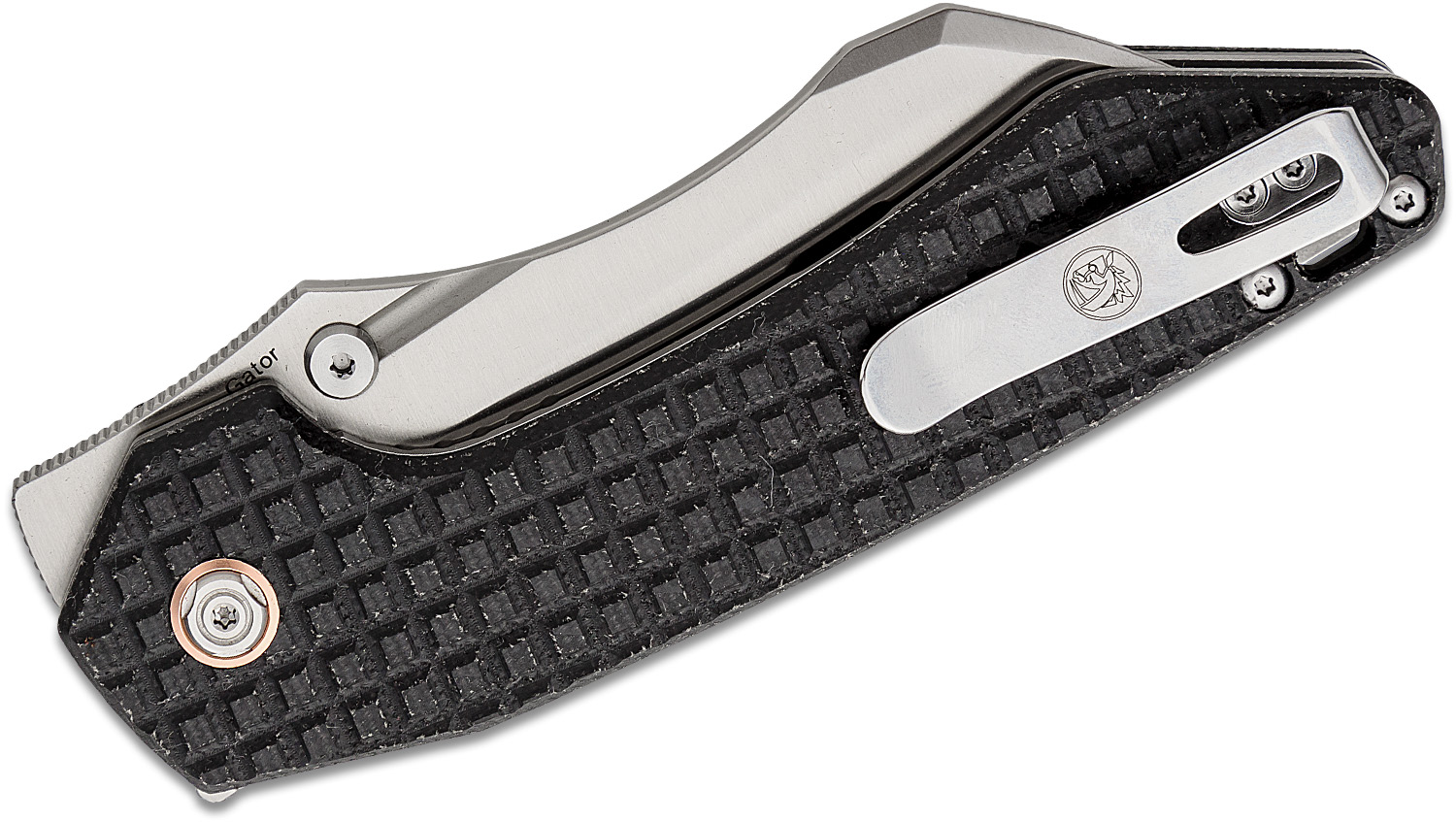 Vosteed Knives Gator Flipper Knife 3.74" Sandvik 14C28N Satin Modified ...