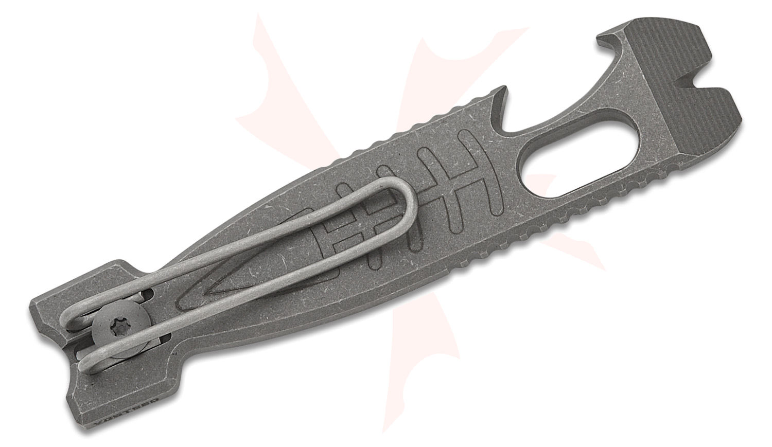 Vosteed Knives Shark Bomb Pry Bar - Gray Stonewashed Titanium Mini ...
