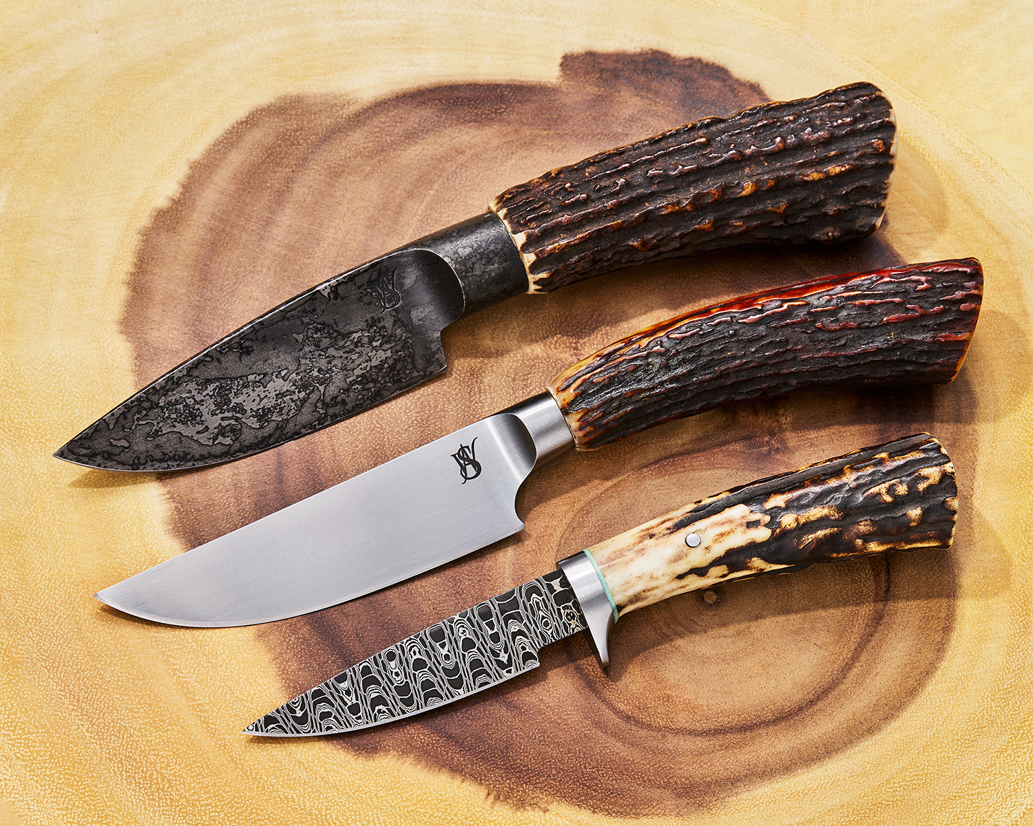 W.A. Surls Knives Custom Wedowee Fixed Blade Knife 3.375" VF Honeycomb ...