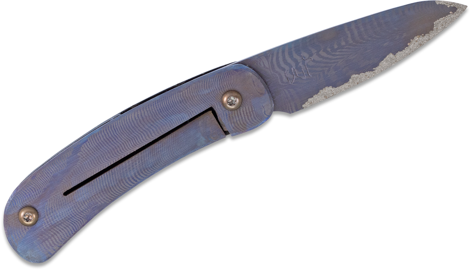 Warren Thomas Custom Folding Pen Knife 2.75" Carbidized Titanium Blade ...