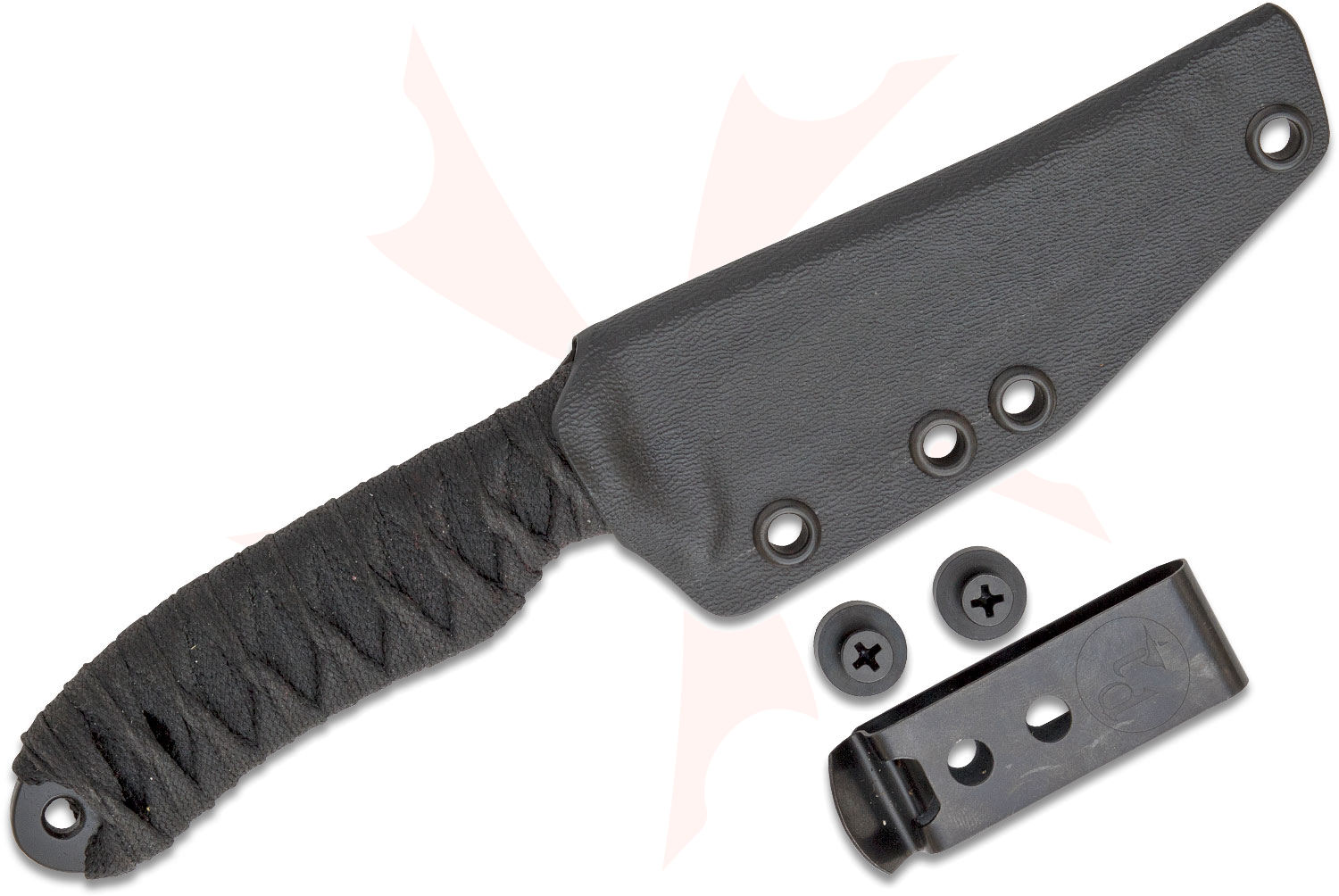 Joe Watson Custom Kidon Fixed Blade Knife 3.75" CPM-3V Black Oxide ...