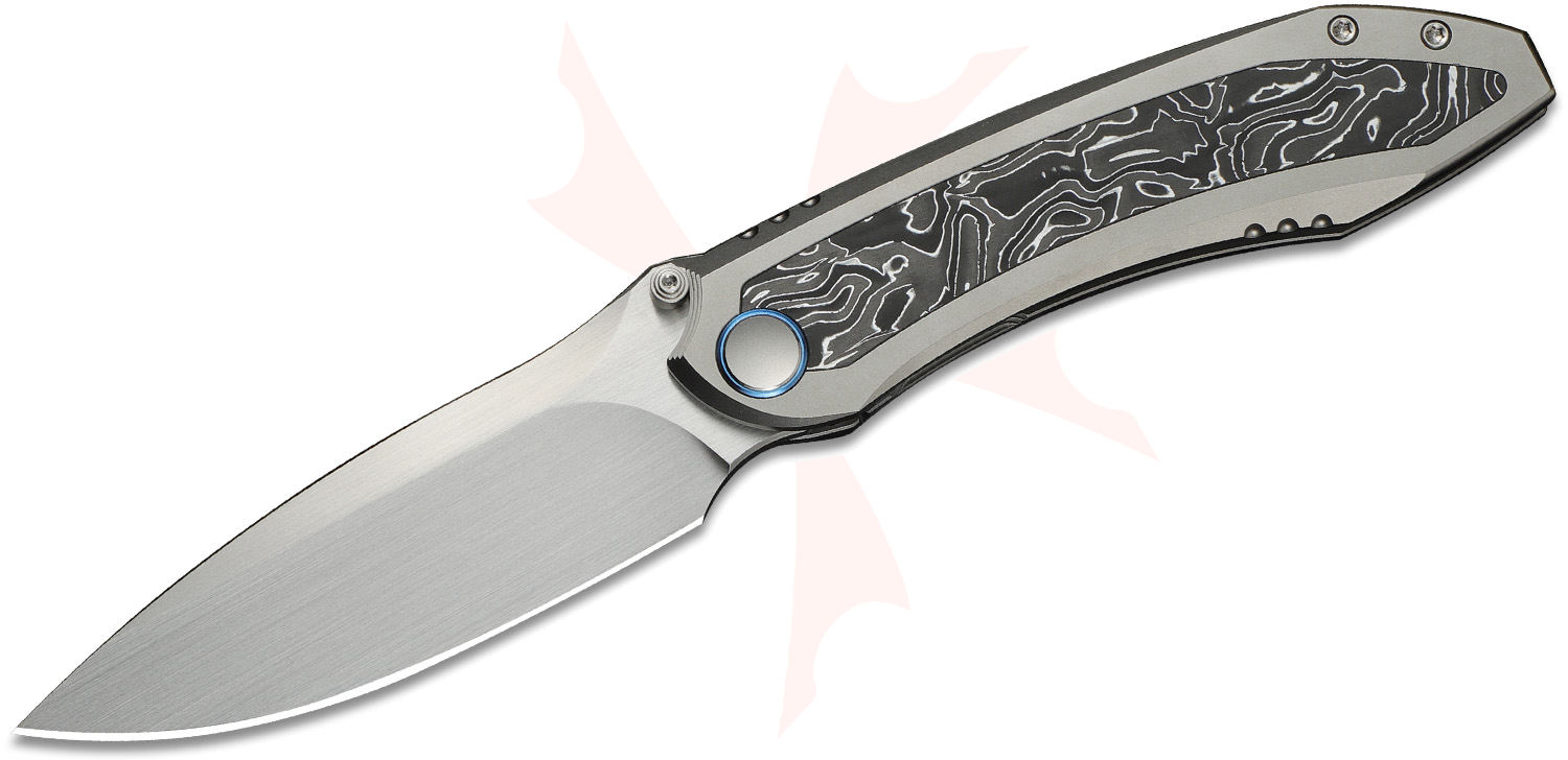 We Knife Company Winsome Nested Frame Lock Front Flipper Knife 3.74" M390 Hand Rubbed Satin Drop ...