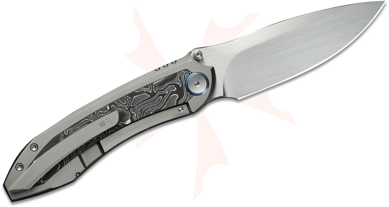 We Knife Company Winsome Nested Frame Lock Front Flipper Knife 3.74" M390 Hand Rubbed Satin Drop ...