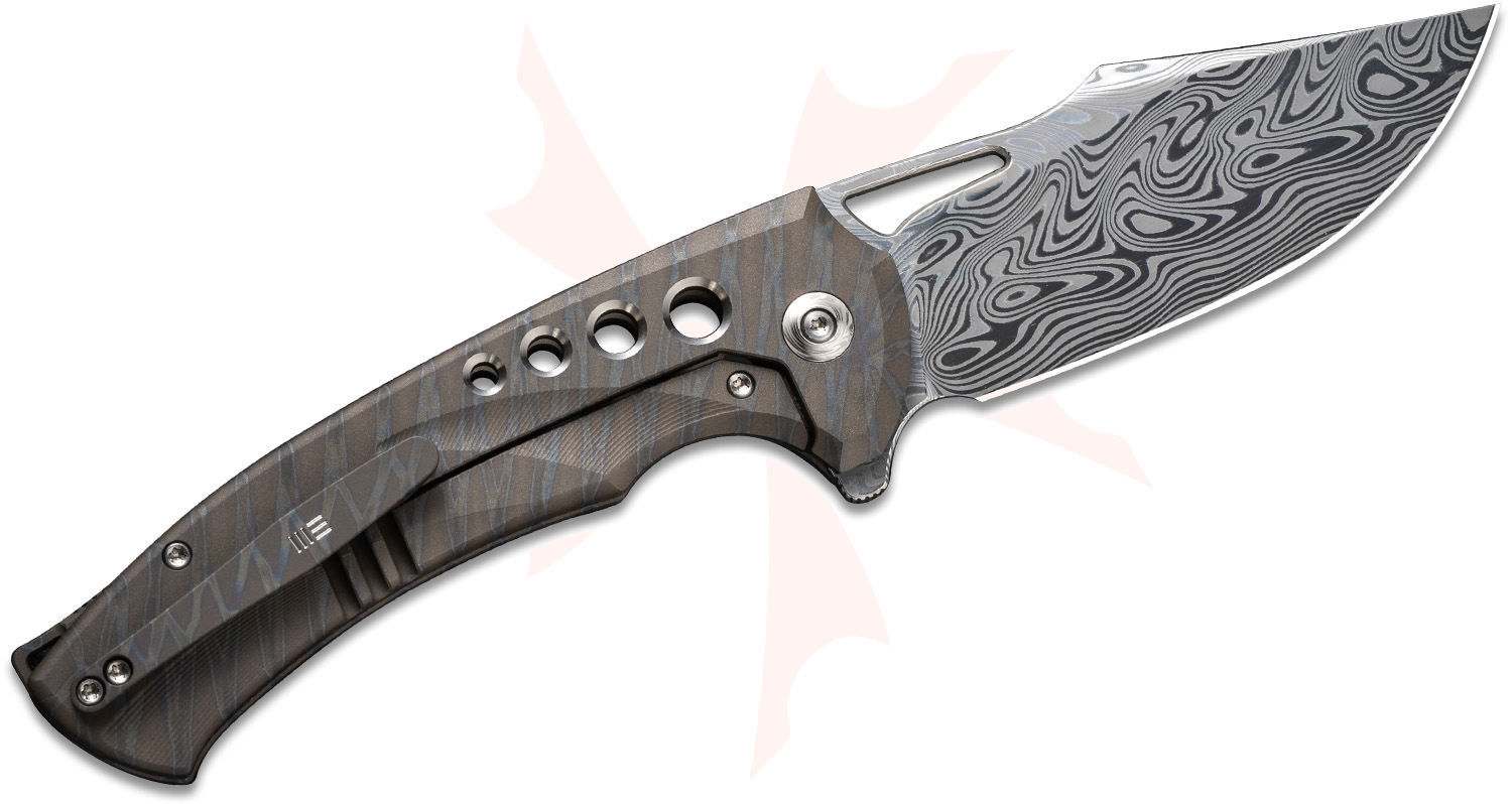 We Knife Company Swiftfin Frame Lock Flipper Knife 3.8" Thor Damasteel ...