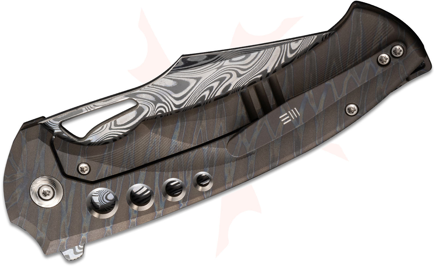 We Knife Company Swiftfin Frame Lock Flipper Knife 3.8" Thor Damasteel ...