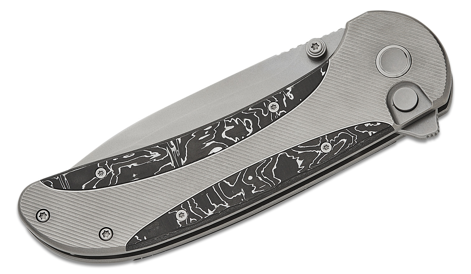 We Knife Company Zizzit Button Lock Flipper Knife 3.8" CPM-20CV ...