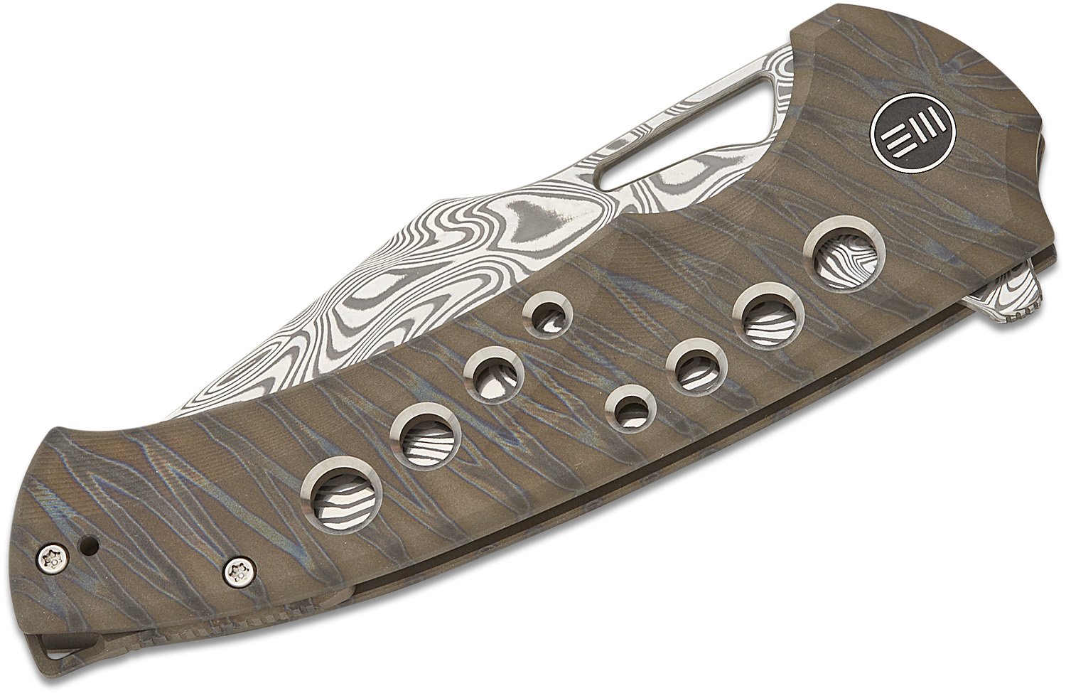 We Knife Company Swiftfin Frame Lock Flipper Knife 3.8" Thor Damasteel ...