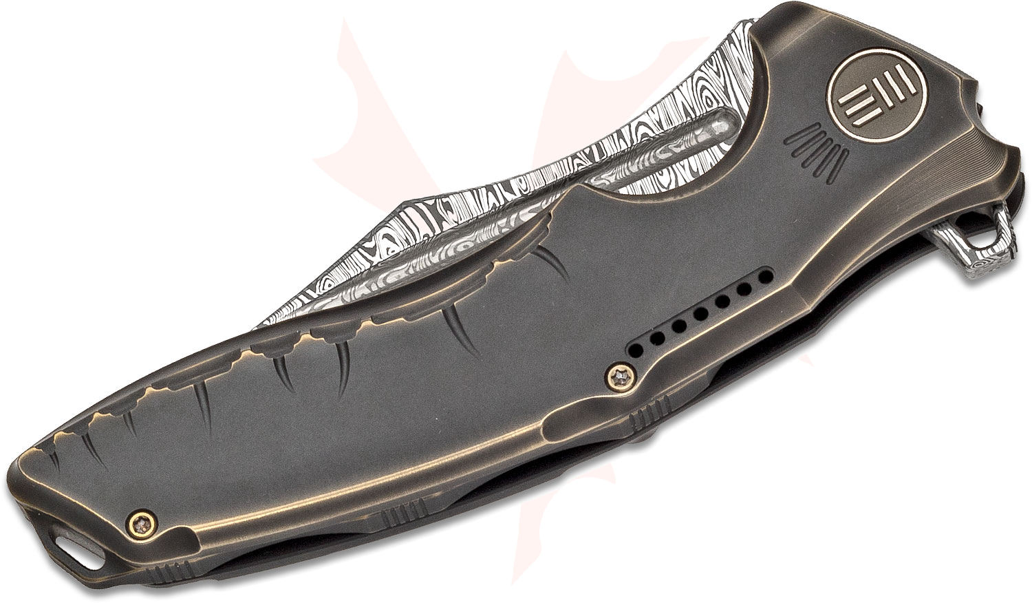 We Knife Company 814DS Chimera Flipper Knife 3.9" Odin Heim Damasteel ...