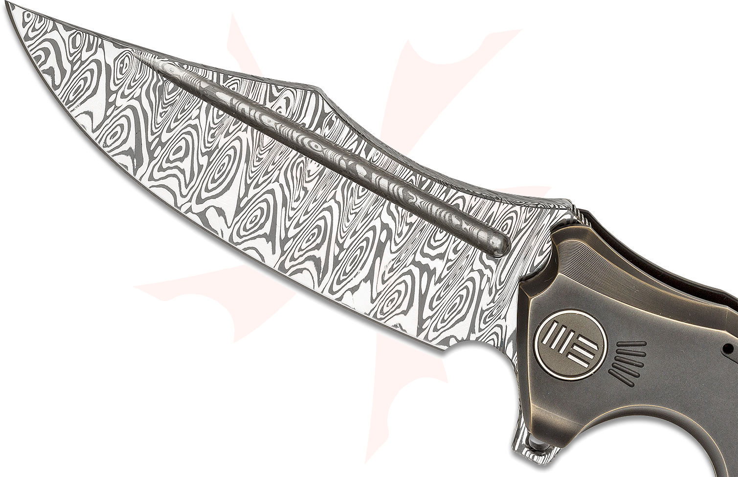 We Knife Company 814DS Chimera Flipper Knife 3.9" Odin Heim Damasteel ...