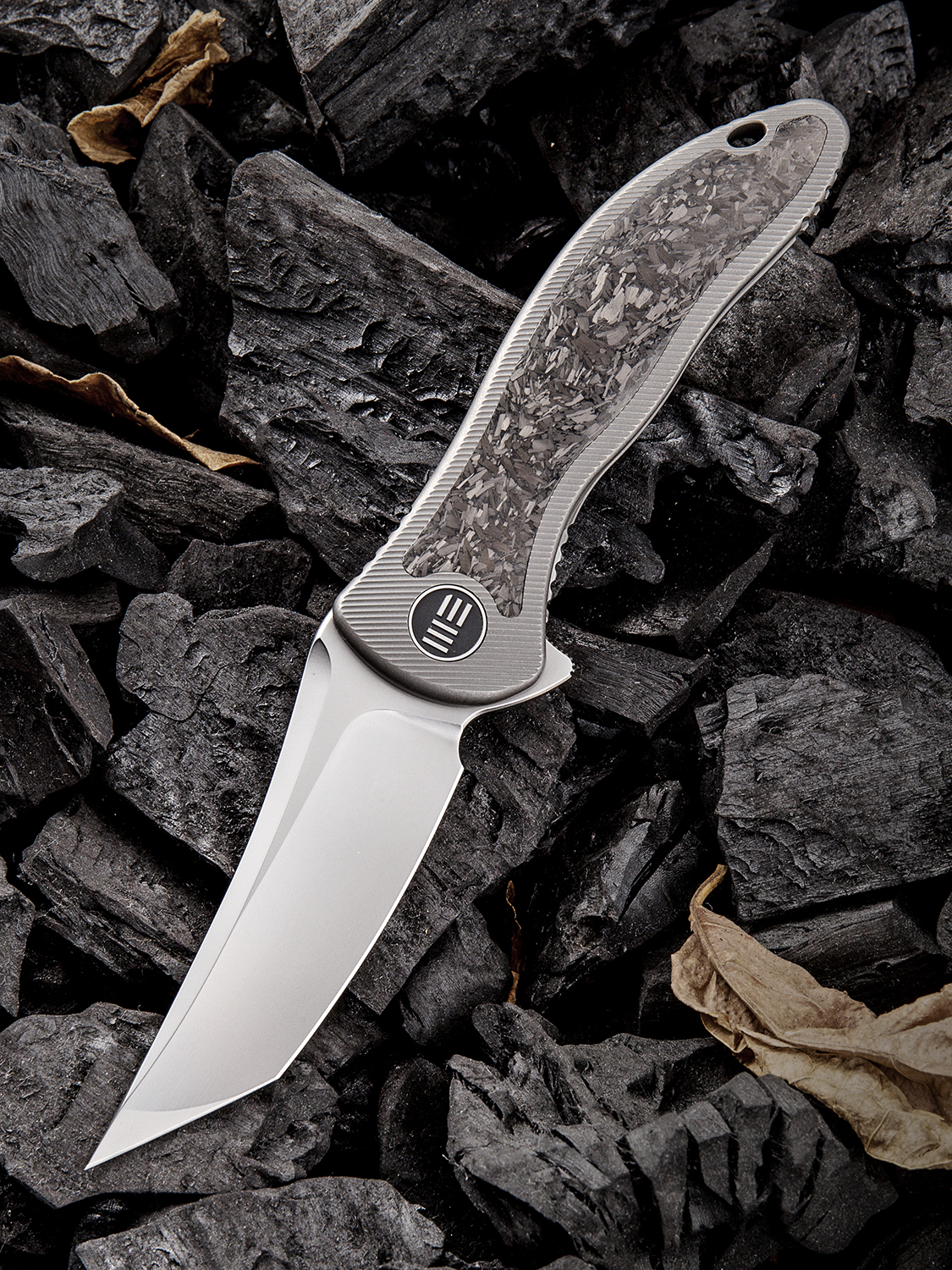 We Knife Company 912CF-B Jim O'Young Synergy 2 Flipper Knife 3.49" M390 ...