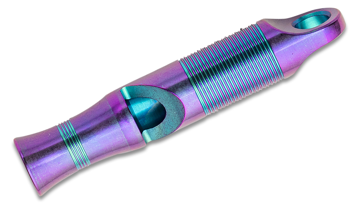 We Knife Company A-05AP 120dB Titanium Whistle, Purple and Green ...