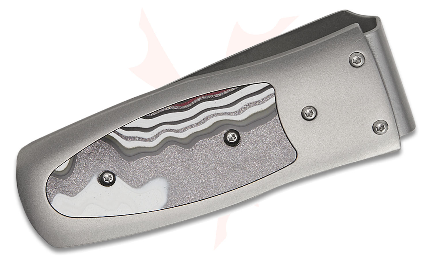 William Henry Pharaoh 'Detroit' Money Clip, Titanium with Fordite Inlay ...